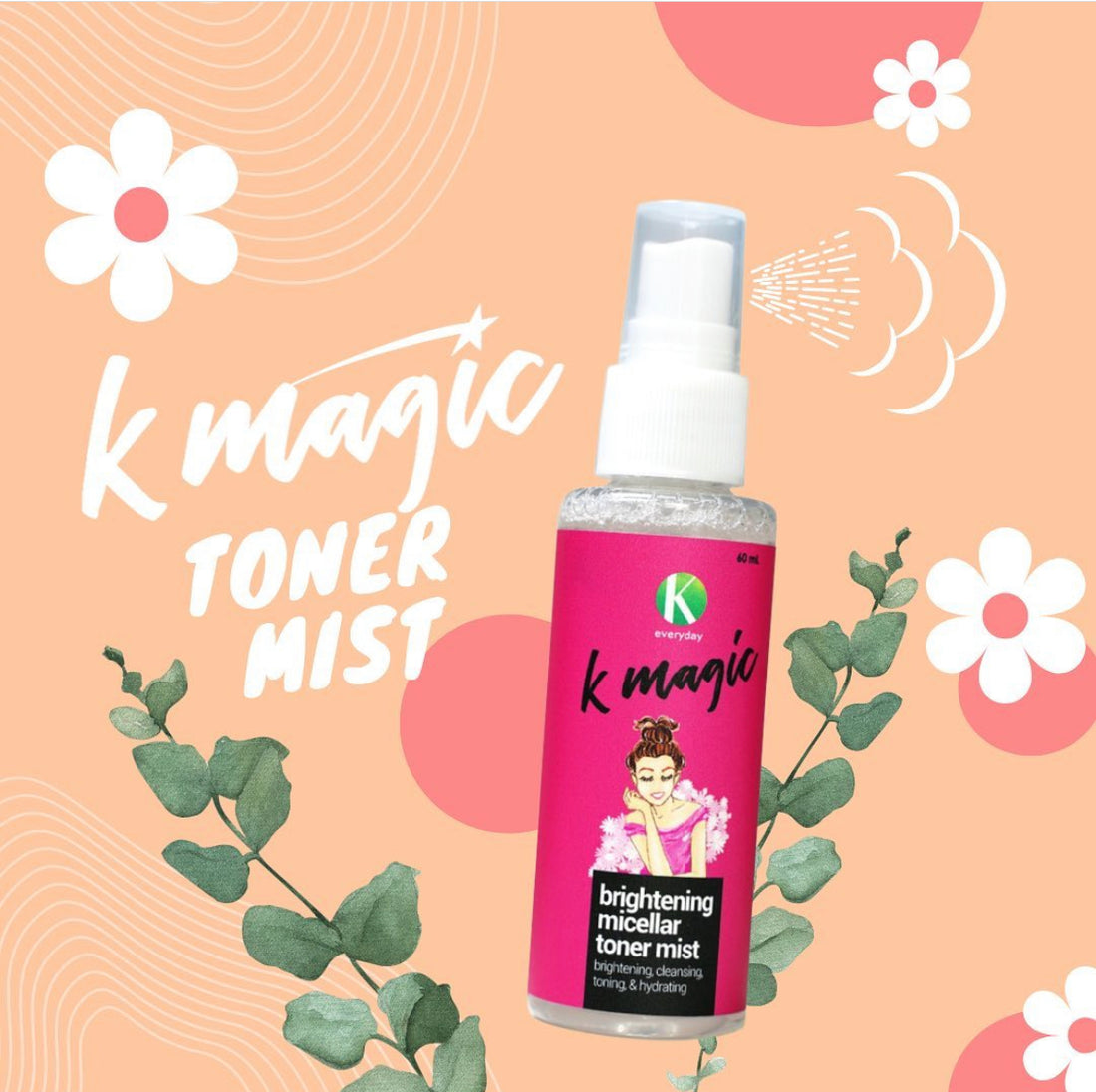 K Magic Brightening Micellar Toner Mist Face Care | K Everyday | Pack ...